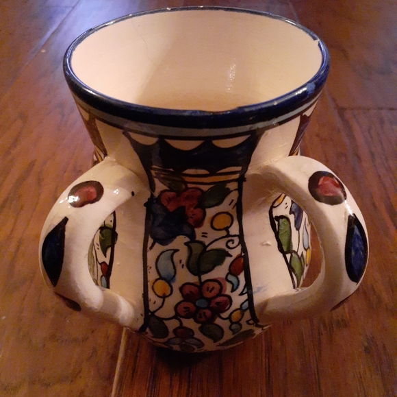 Art | Exquisite Judaica Al Netilat Yadaim 6 Dual Handle Washing Cup ...